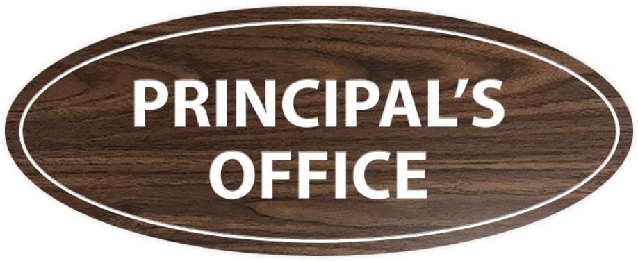 Oval Principal's Office Sign (Walnut) - Large - Walmart.com