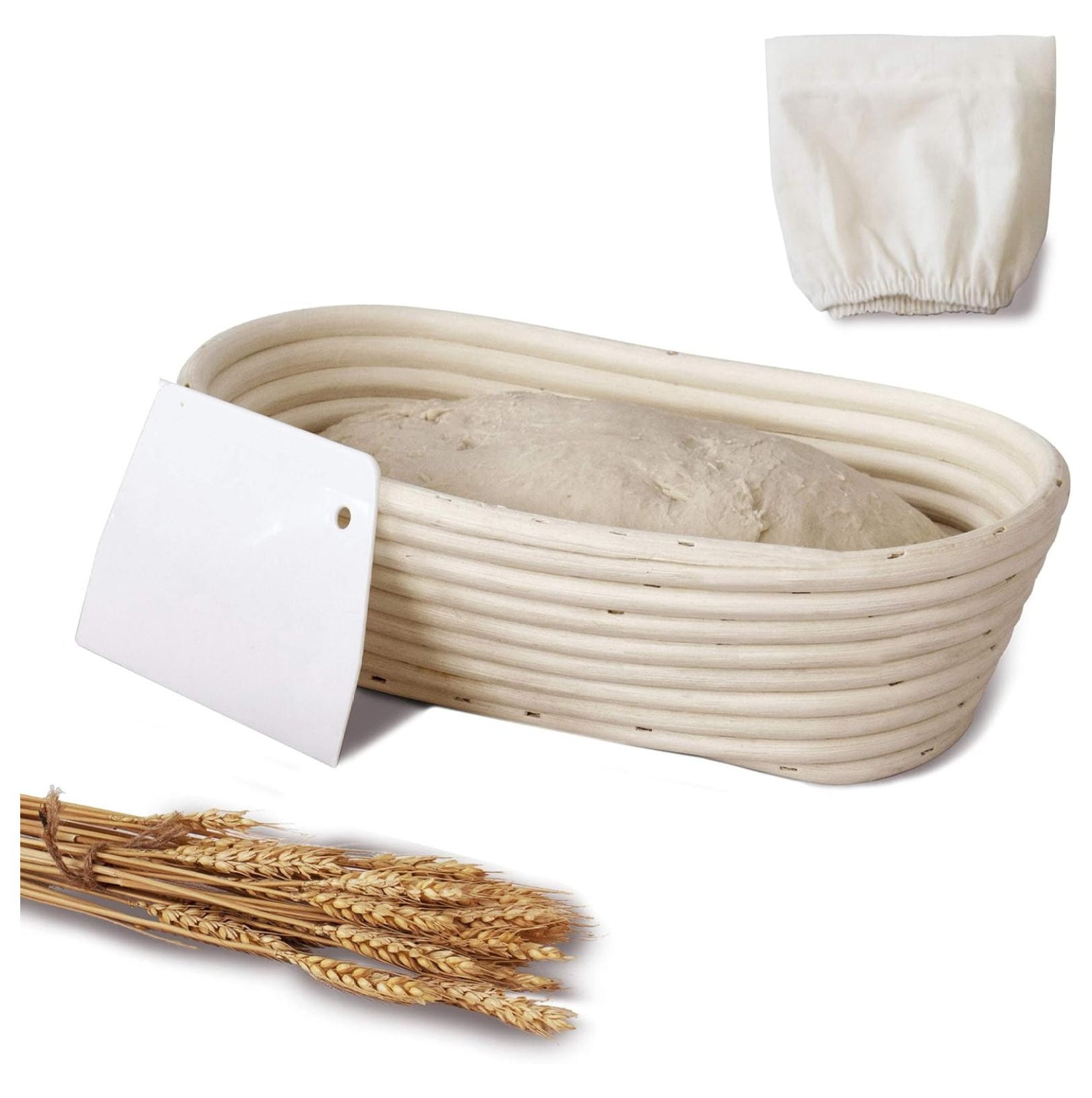 Oval Proofing Baskets for Sourdough Bread | Oval Baguette Wicker ...