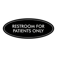 Square Restrooms For Patients Only Sign (Red/Yellow) - Medium - Walmart.com