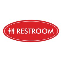 Oval Welcome Sign (Red) - Small 2x5" - Walmart.com