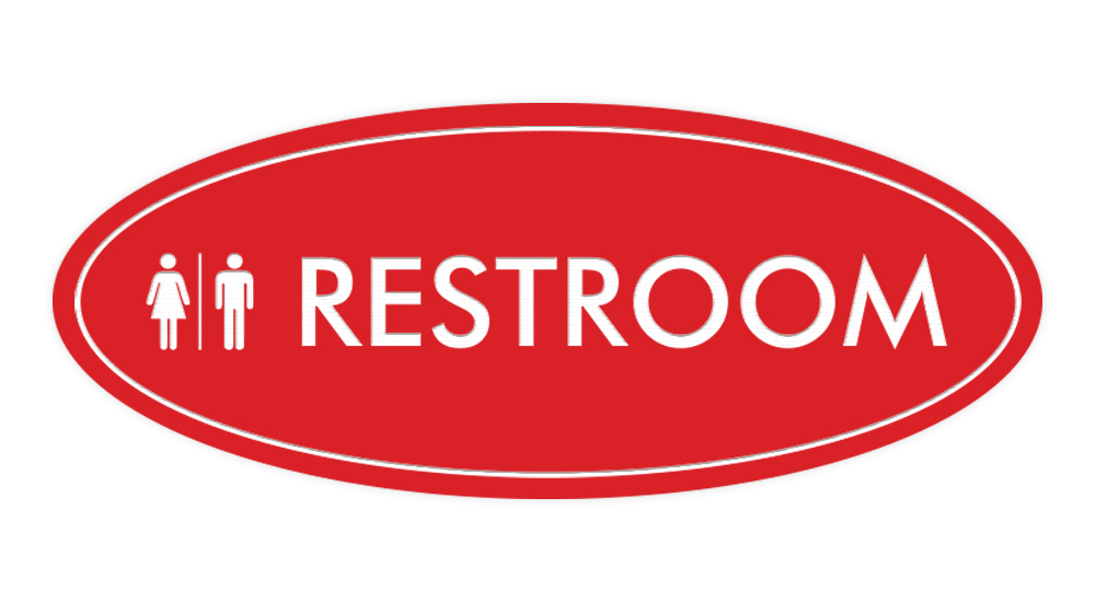 Oval Welcome Sign (Red) - Small 2x5" - Walmart.com