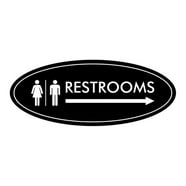 Designer Restroom Sign - Black / Silver - Medium - Walmart.com