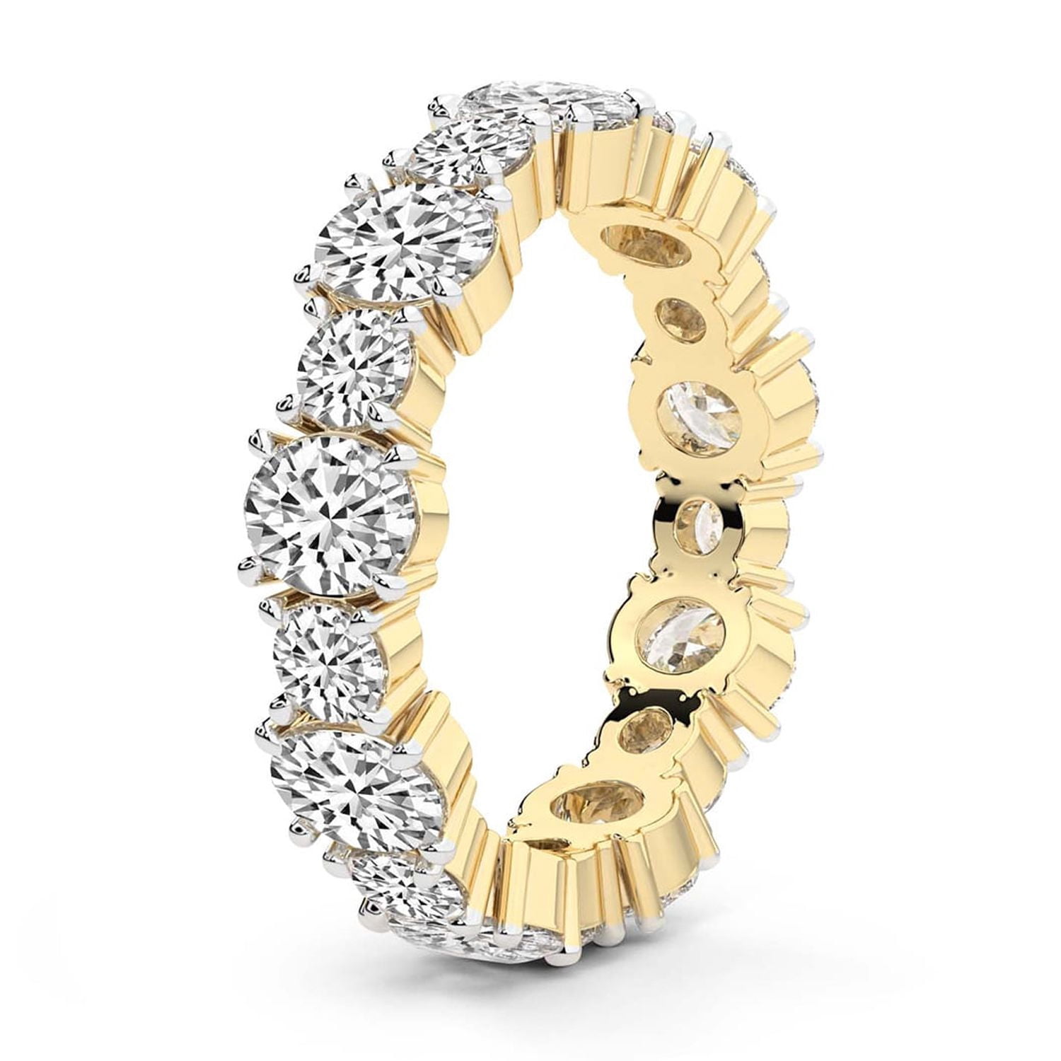 Oval & Round Shape Lab Grown Diamond Mariah Eternity Ring For Women | 3 ...