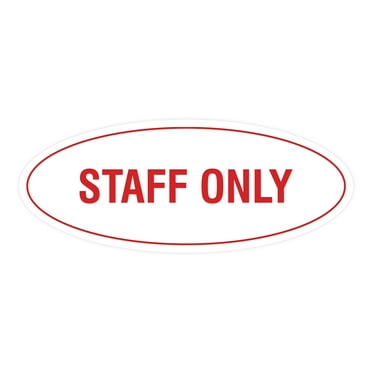 Square Staff Only Sign (Black) - Large - Walmart.com