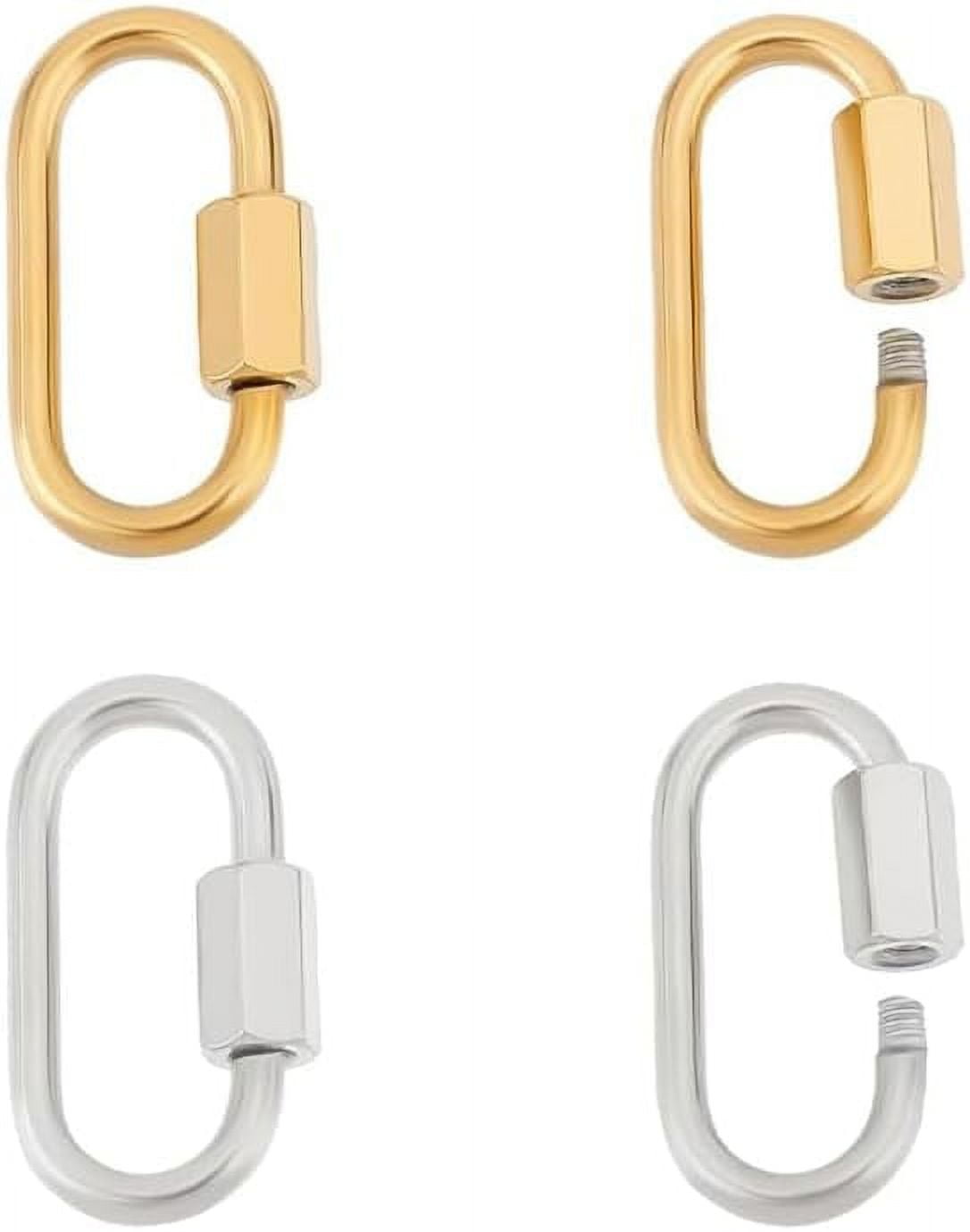 Oval Screw Carabiner Lock Stainless Steel Screw Locking Keychain ...