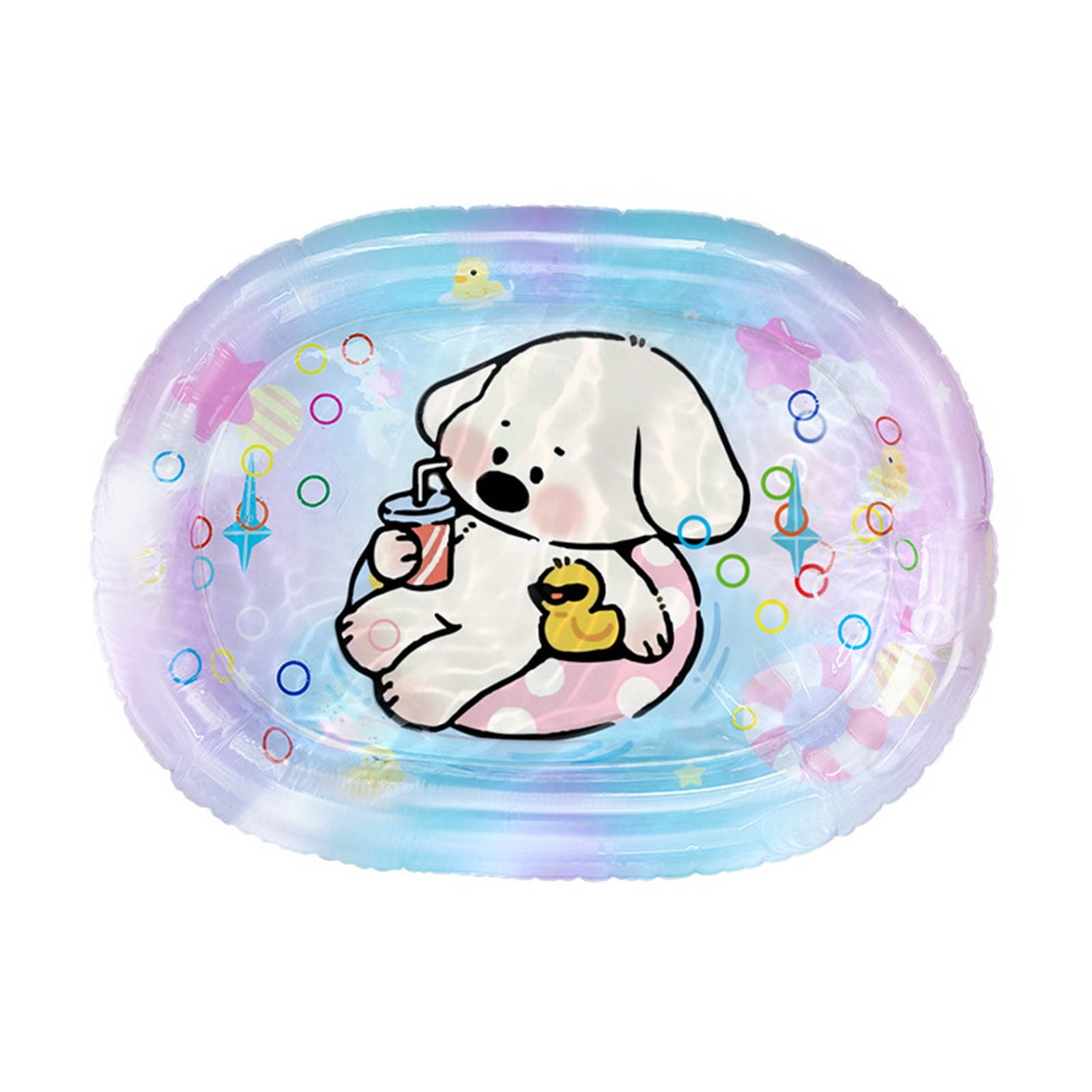 Oval Sensory Water Play Mat for Cats & Dogs - Thickened Cooling Pet Mat ...