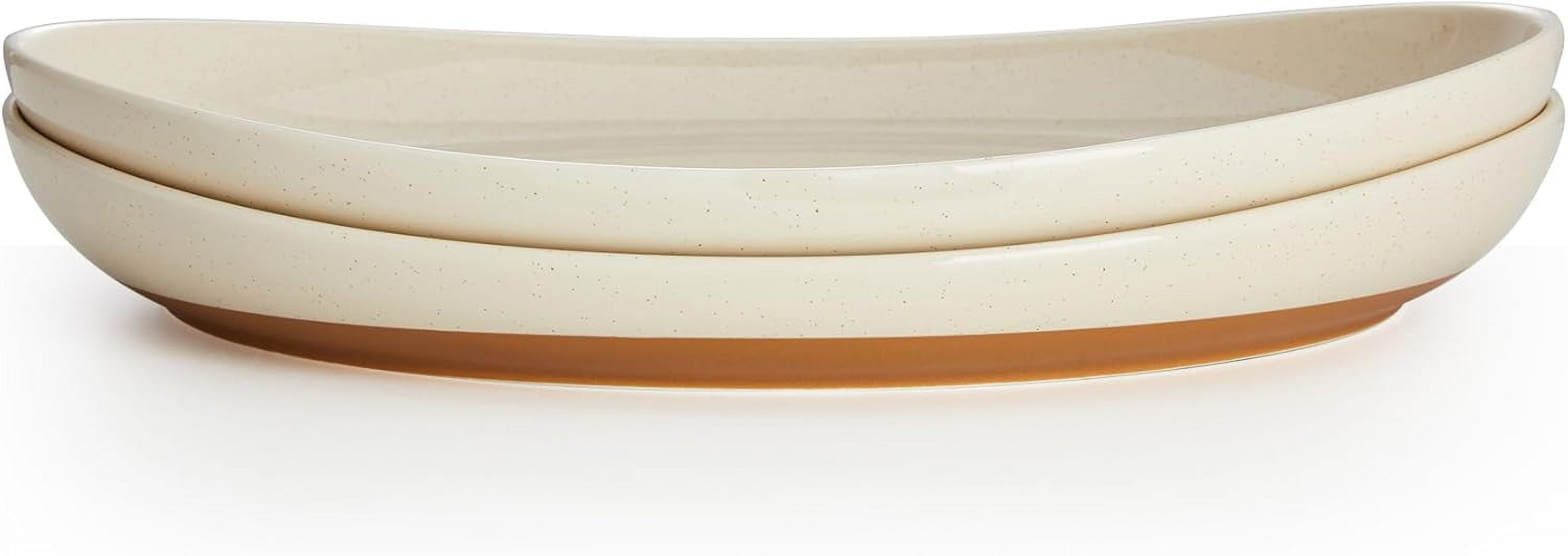 Oval Serving Platters, 14.5 Inch Dove Grey Porcelain Serving Platters ...