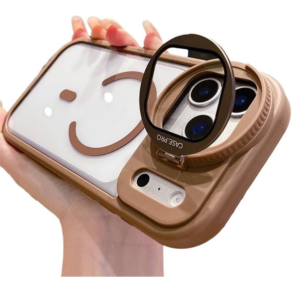 Oval Shape Camera Bracket Magnetic Phone Case for iPhone, Compatible ...