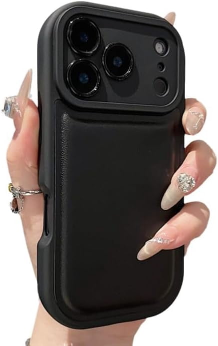 Oval Shape Camera Protect Phone Case for iPhone (Black,iPhone 17 ...