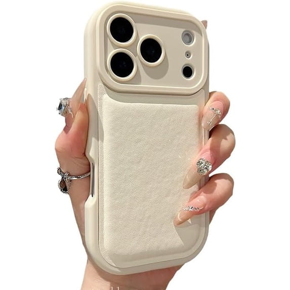 Oval Shape Camera Protect Phone Case for iPhone (White,iPhone 17 Pro ...