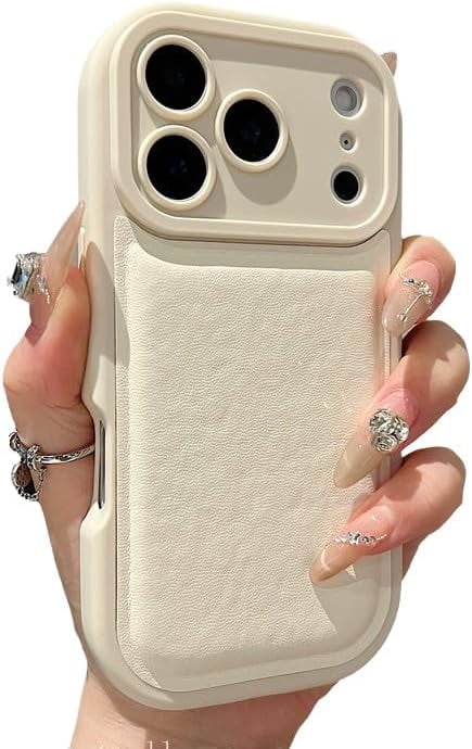 Oval Shape Camera Protect Phone Case for iPhone (White,iPhone 17 ...