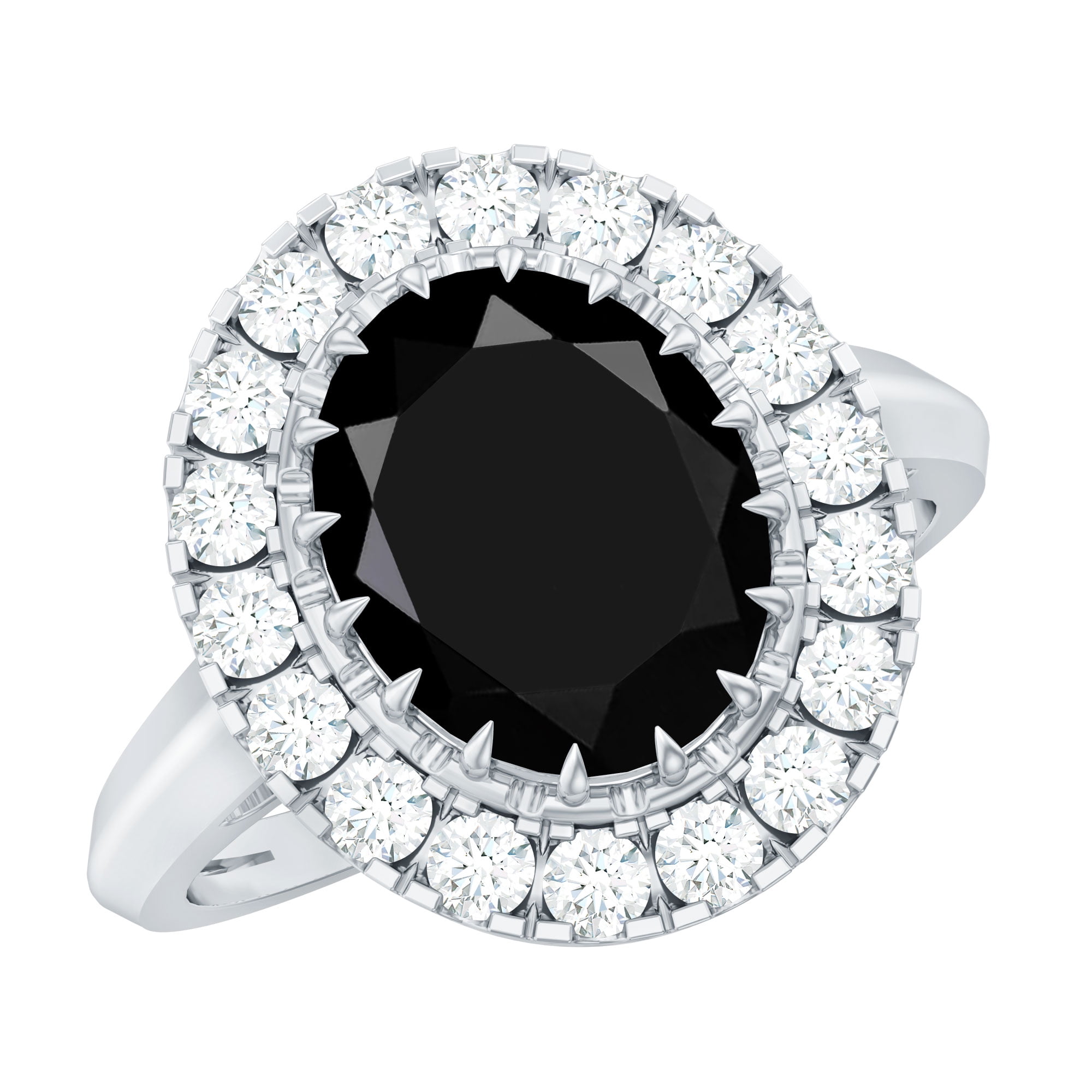 Rosec Jewels - Lab Created Black Diamond Engagement Ring with ...