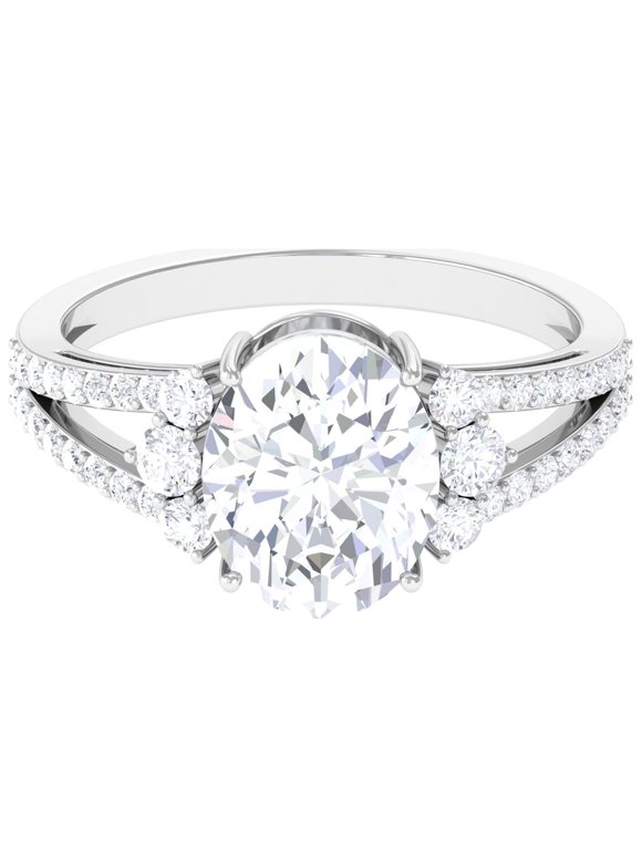 Split Shank Oval Engagement Ring