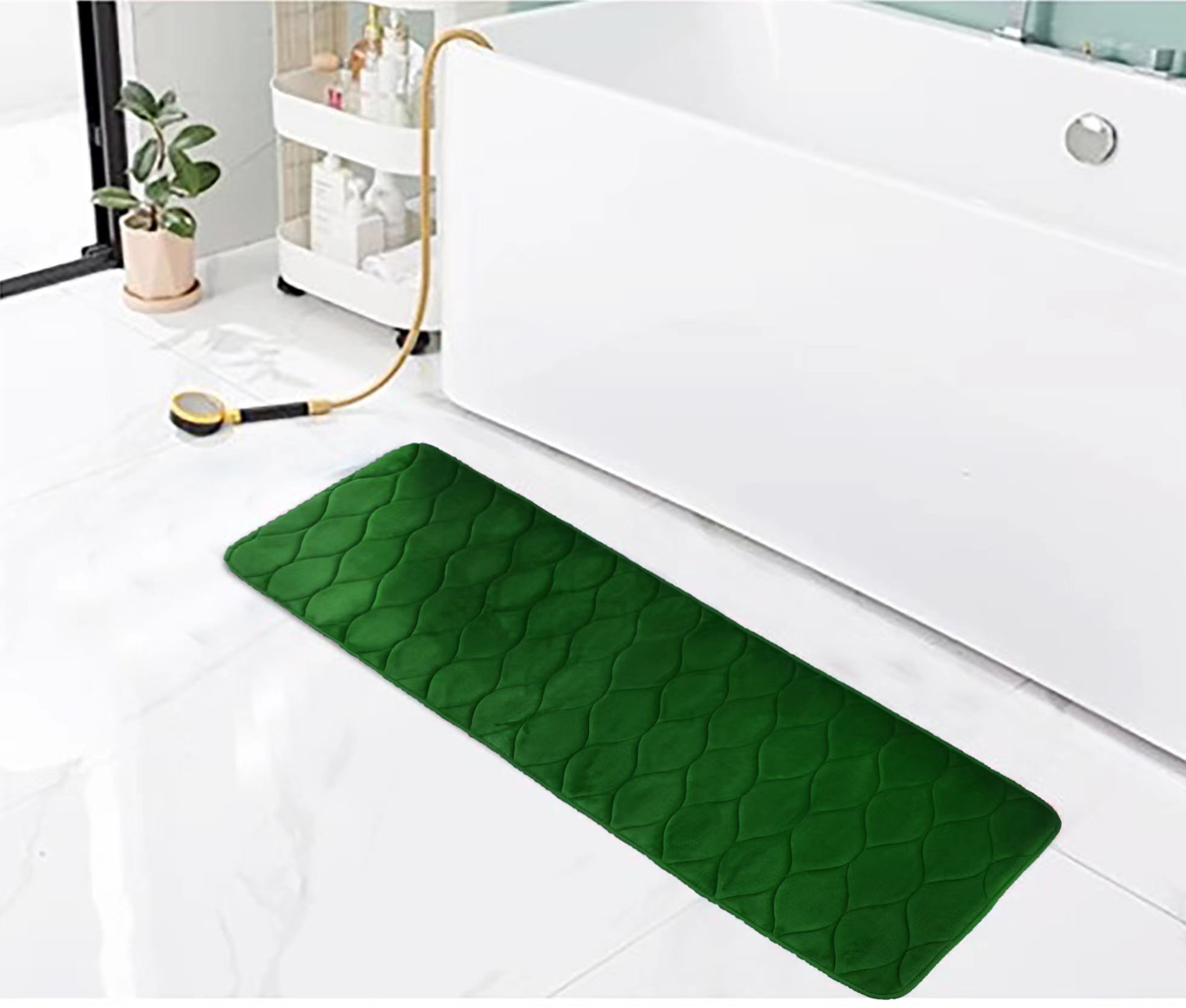 Microfiber Memory Foam Bathmat – Oversized Padded Nonslip Accent Rug ...