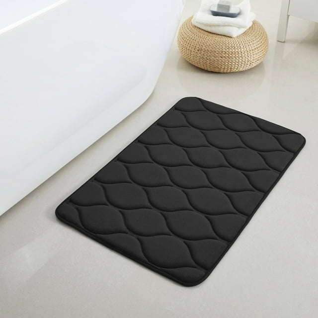 Oval Shaped Design Memory Foam Soft Bathroom Rug Non-Slip PVC Backing ...