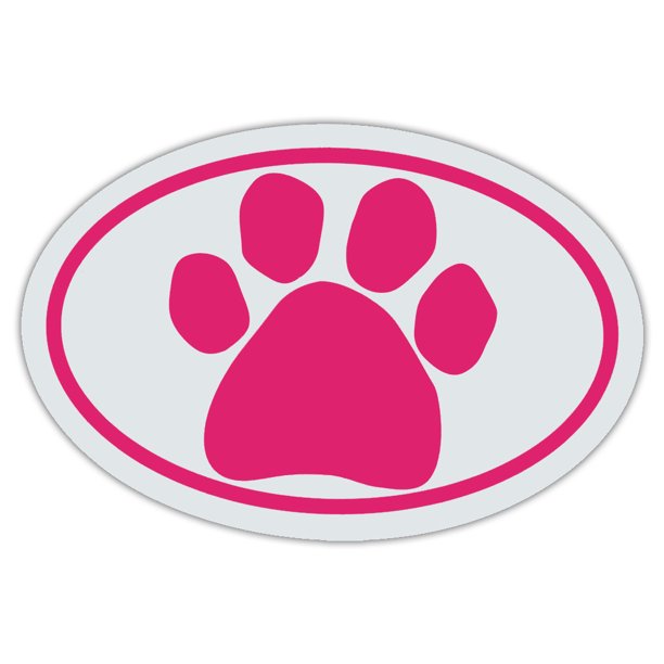 Oval Shaped Pet Magnets: Pink Paw (Dogs, Cats) | Cars, Trucks ...