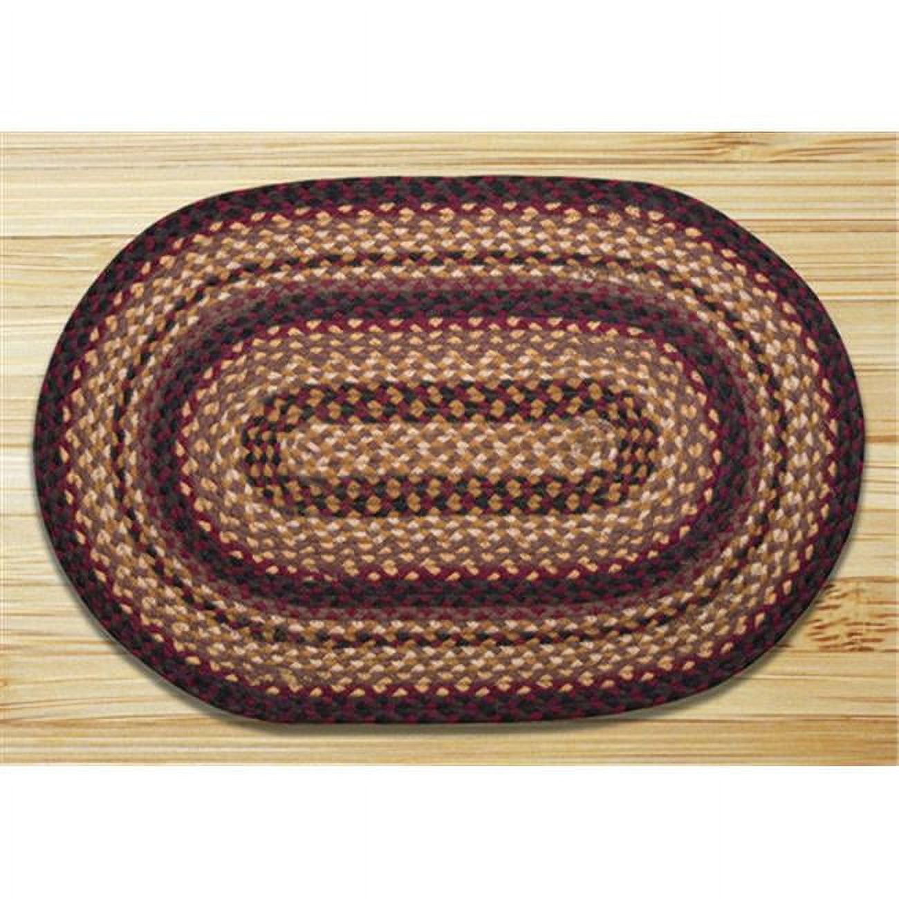 Oval Shaped Rug, Black Cherry, Chocolate and Cream - Walmart.com
