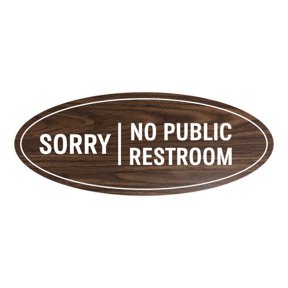 Signs ByLITA Square Sorry No Public Restroom Sign - Easy Installation ...