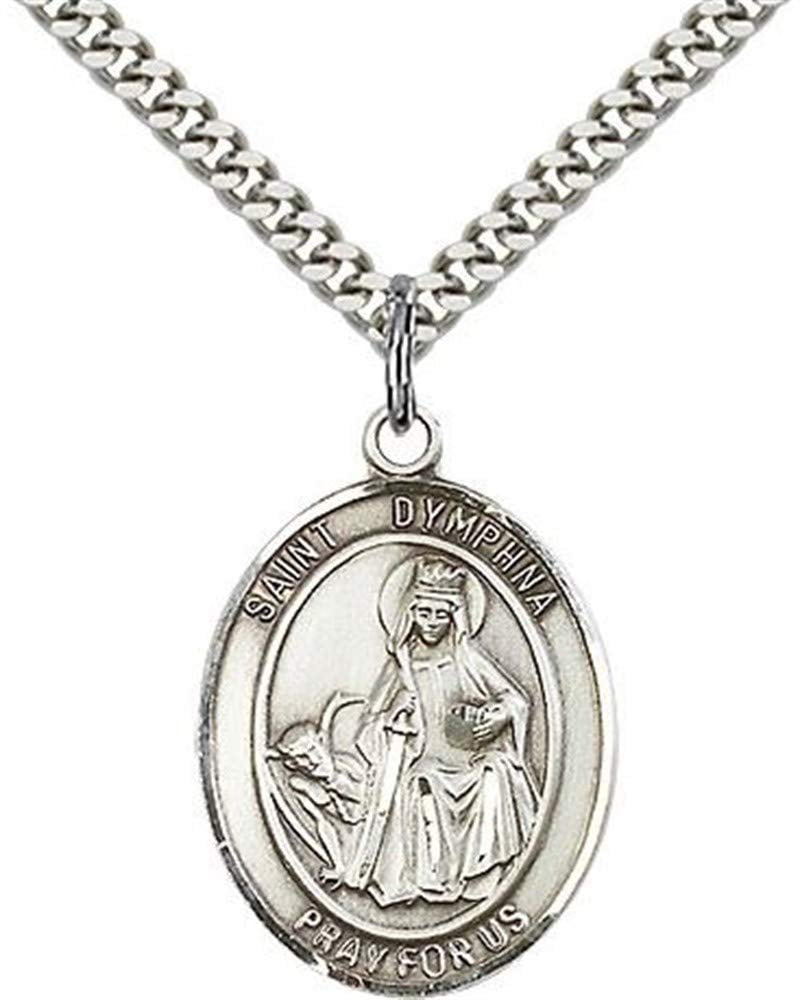 Oval St. Dymphna Medal with Prayer Card|Oval St. Dymphna medal with prayer card - Walmart.com