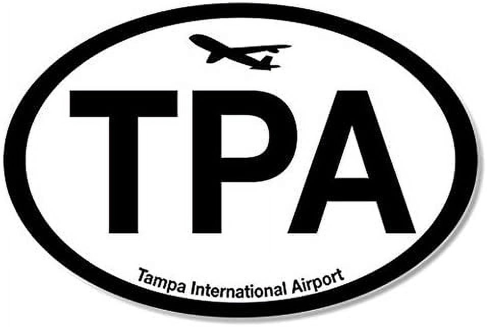 Oval TPA Tampa Airport Code Sticker (jet fly air hub pilot fl)- Sticker ...