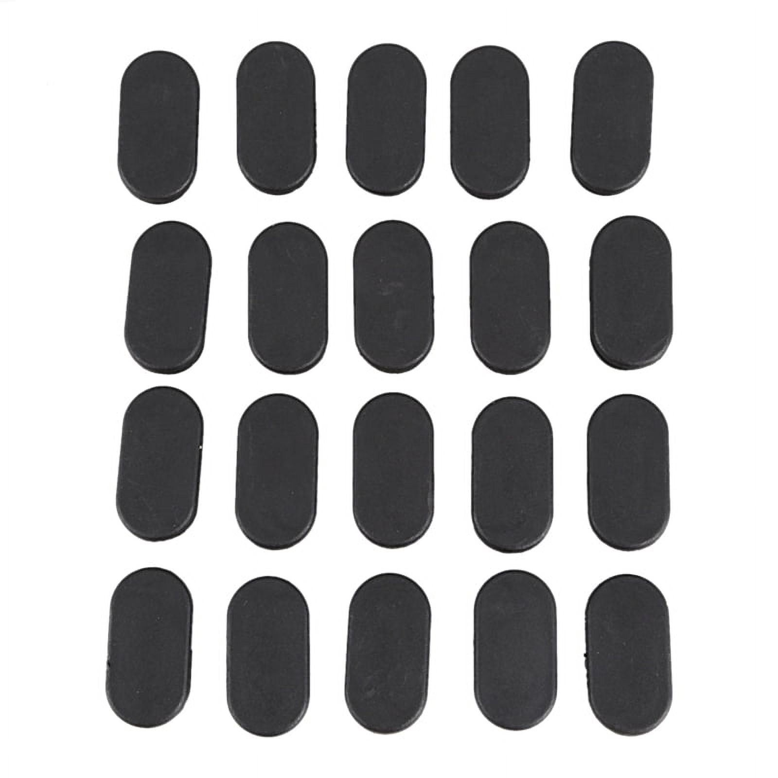 Oval Table Chair Leg Tube Pipe Insert End Cap 40mm x 20mm 20pcs Black ...