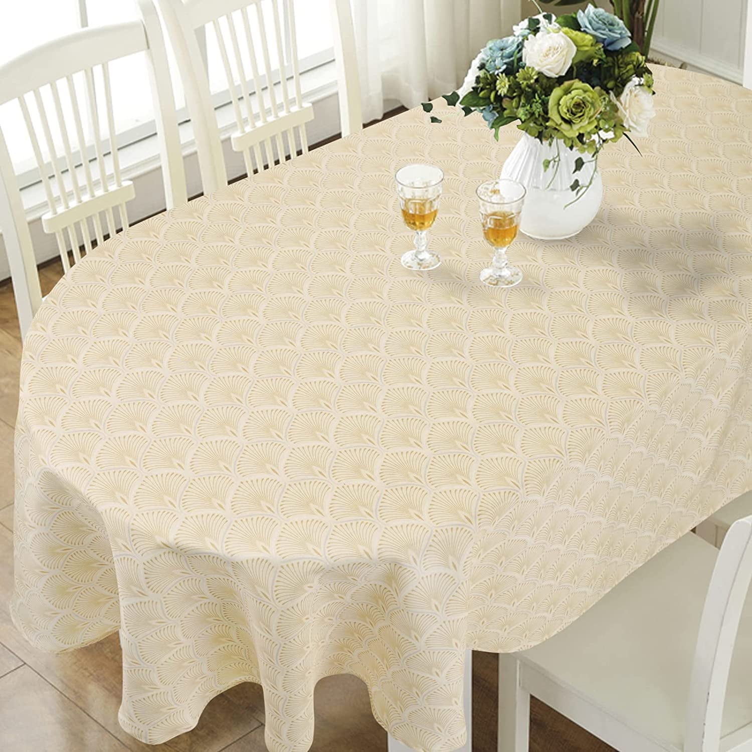 Oval Tablecloth 54x72in for Oval Table Waterproof Table Cloths for ...