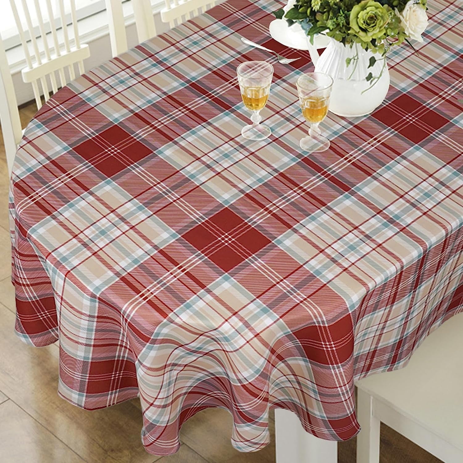 Oval Tablecloth 60x84in for Oval Table Waterproof Table Cloths for ...