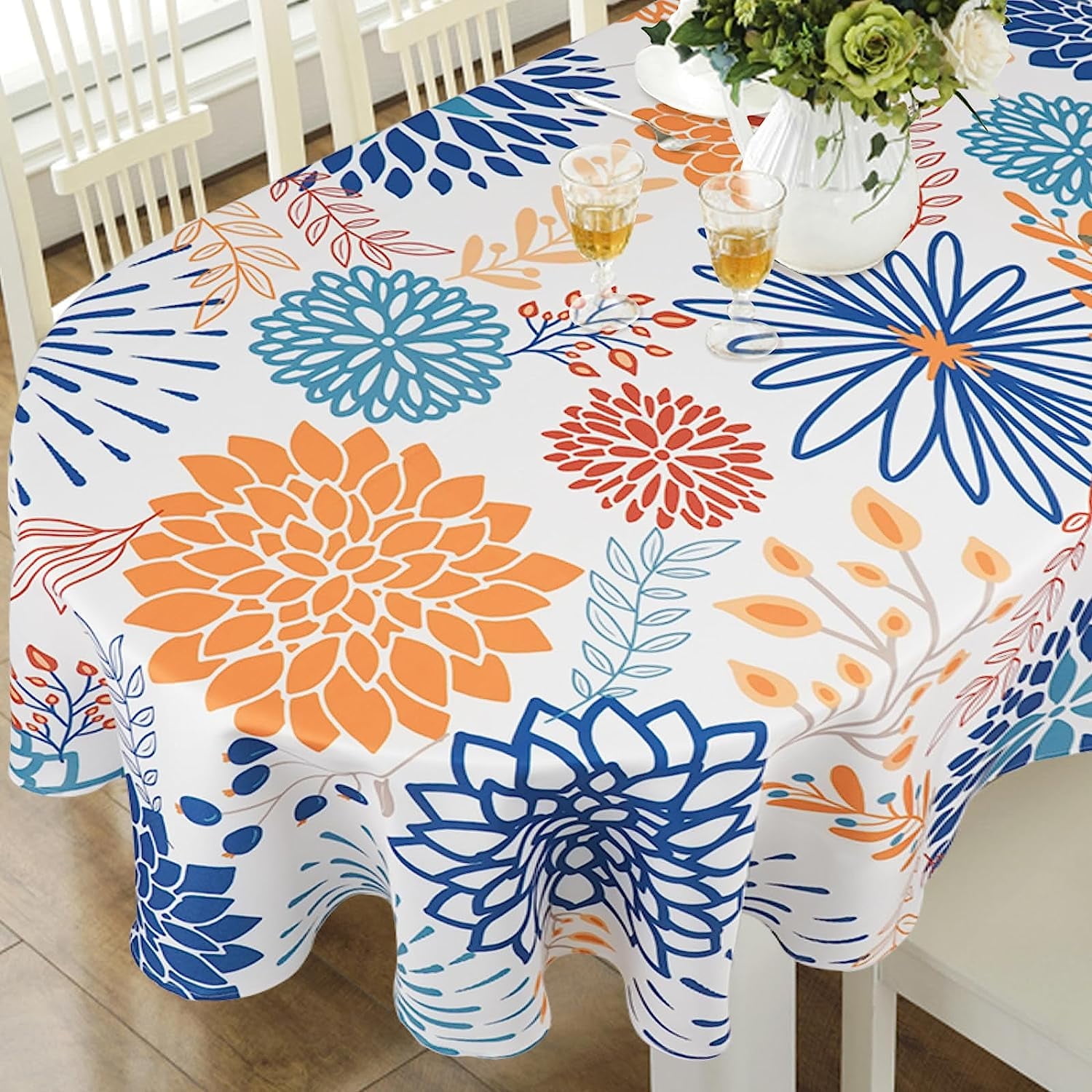 Oval Tablecloth 60x84in for Oval Table Waterproof Table Cloths for ...
