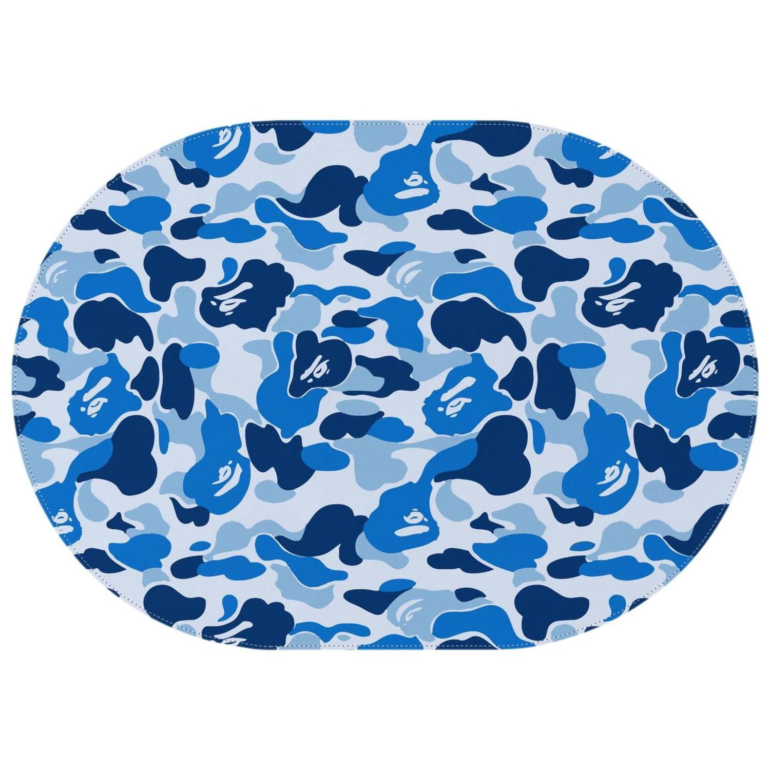 Oval Tablecloth Camo Camouflage Forest Blue Tablecloth,Wipeable ...