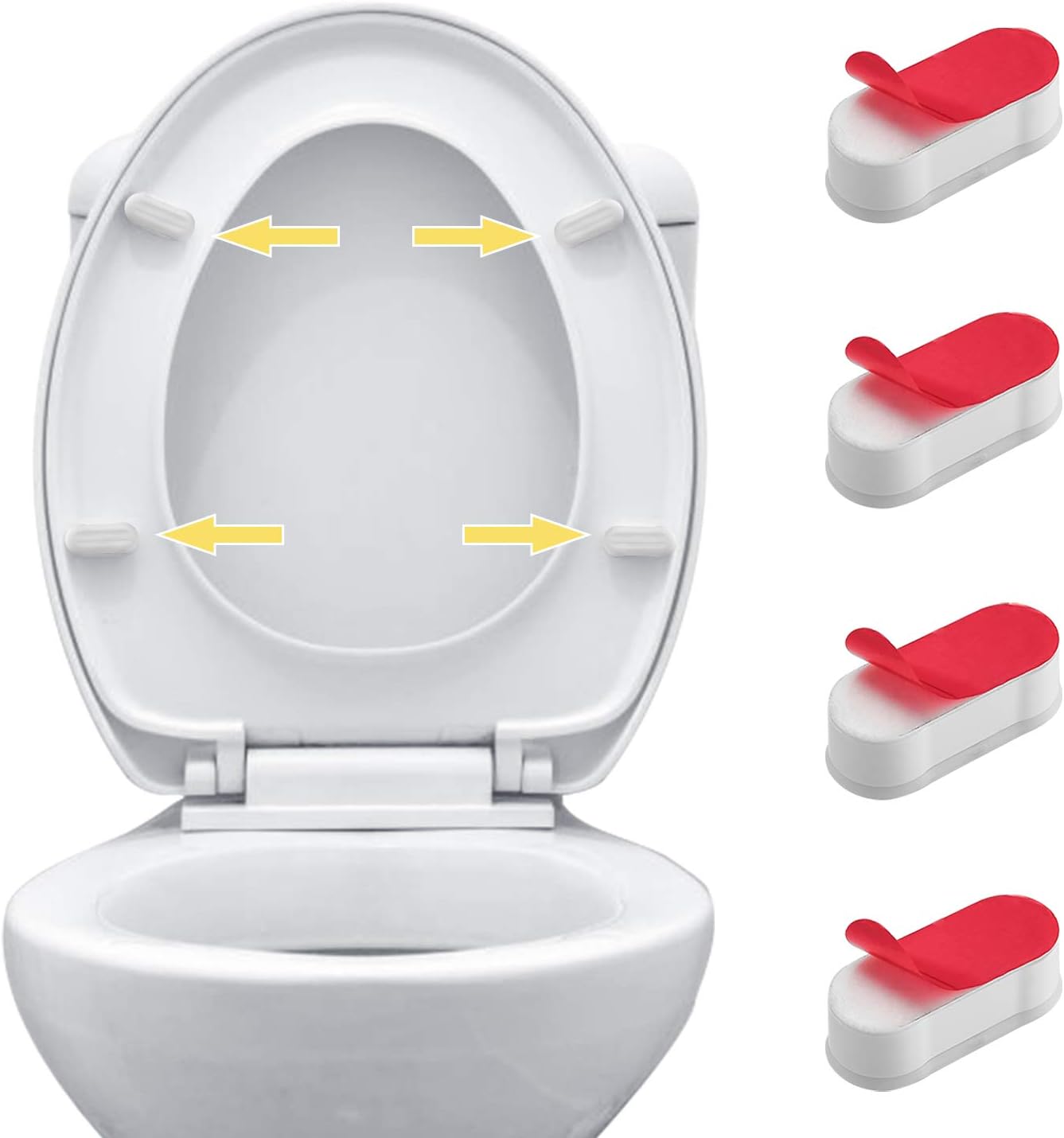 Oval Toilet Seat Supports, Universal Fit For Most Toilets, Non-slip ...