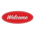 Oval Welcome Sign (Red) - Small 2x5" - Walmart.com