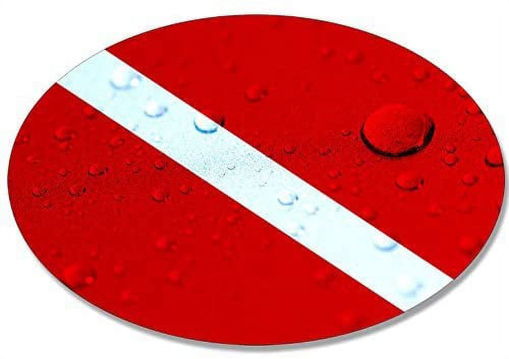 Oval Wet Look Scuba Dive Flag 3M Reflective sticker| Diving Diver Decal ...