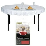 AllTopBargains Oval Vinyl Tablecloth Protector, 54" x 72", Waterproof ...