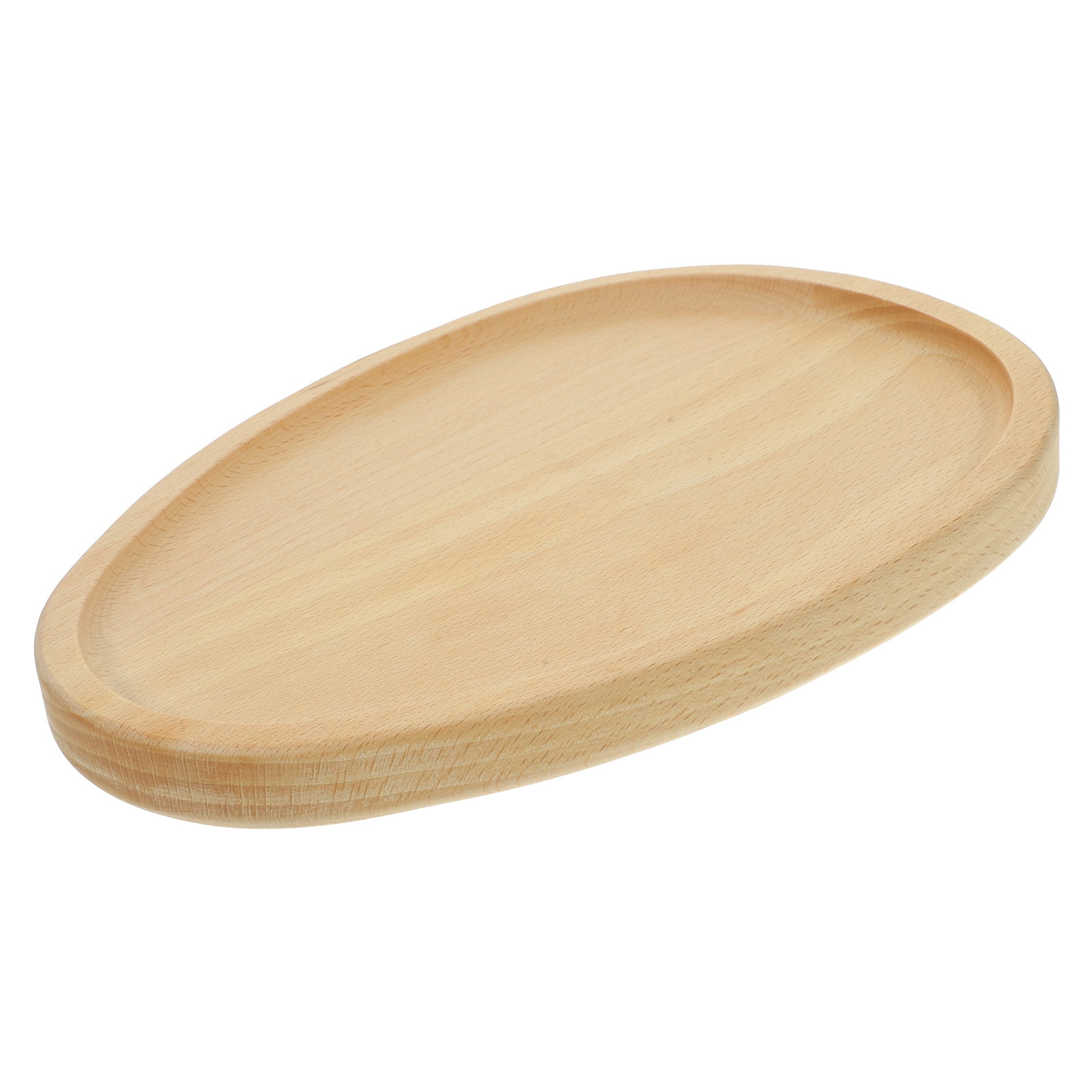 Oval Wood Dish Fruit Serving Dish Portable Wood Cake Stand Party Snack ...