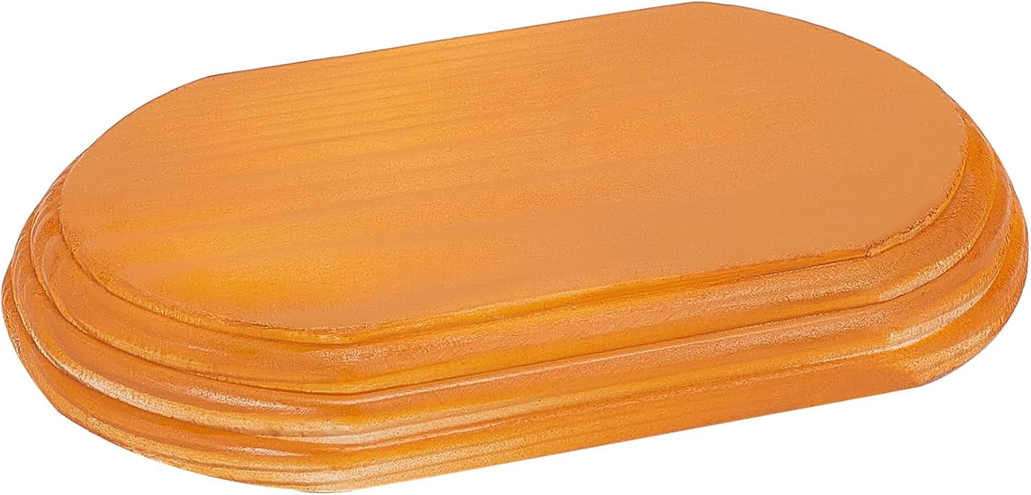 Oval Wood Display Base 6x4 Inch Wooden Trophy Base with Ogee Edge Wood ...