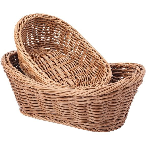 Oval Woven Basket 2 Pcs Storage Baskets - Walmart.com