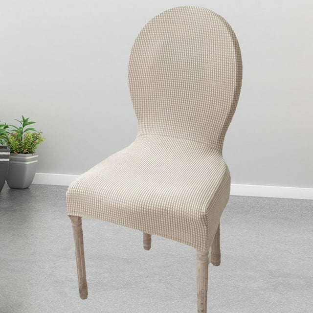 Oval dining table and chair cover with integrated cushion and backrest ...