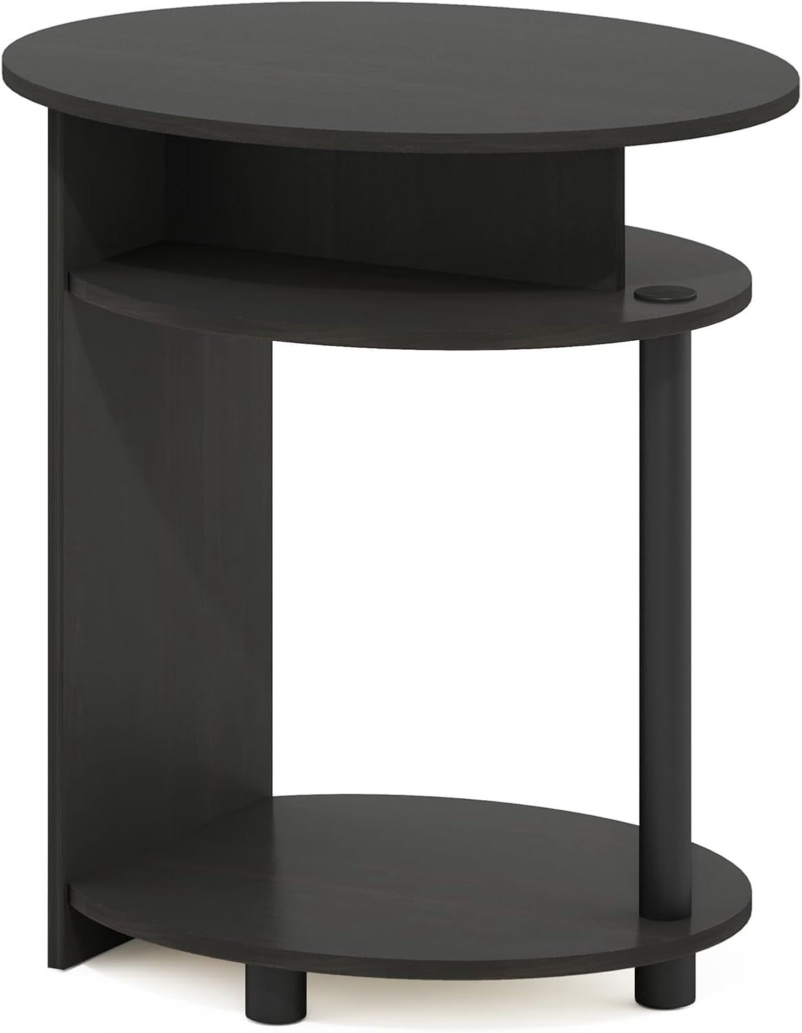 Oval End Table, One, Walnut - Walmart.com