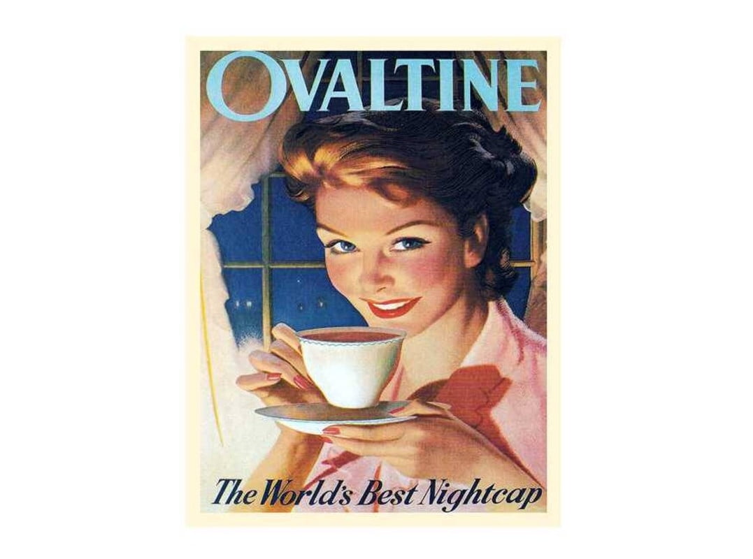 Ovaltine The World'S Best Nightcap Vintage Style Metal Advertising Wall ...