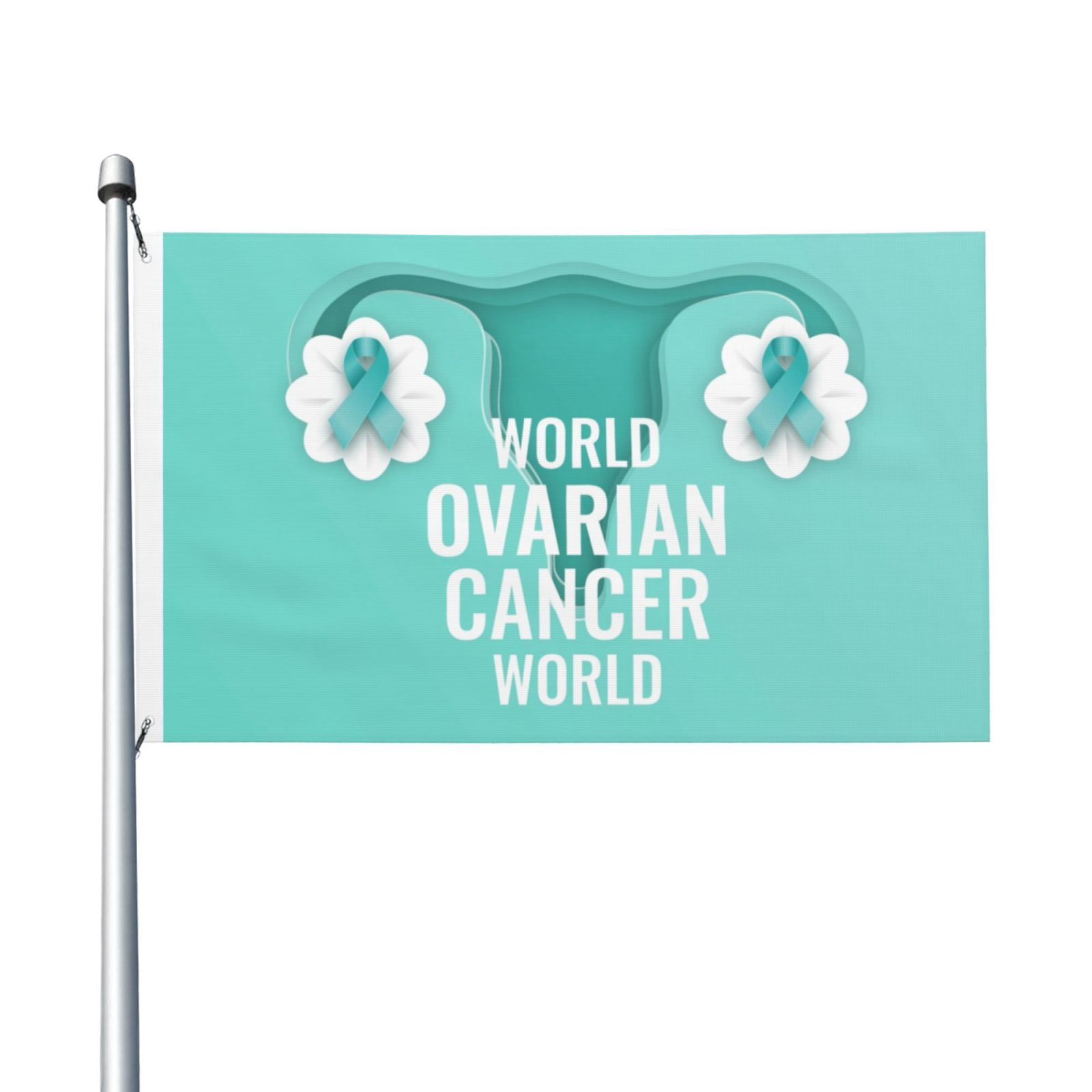 Ovarian Cancer Awareness Month Flag 3x5 Ft Double-Sided Flag Outdoor ...