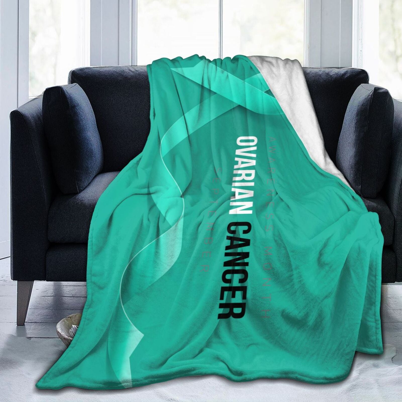 Ovarian Cancer Awareness Month Throw Blanket Soft Cozy Warm Durable ...