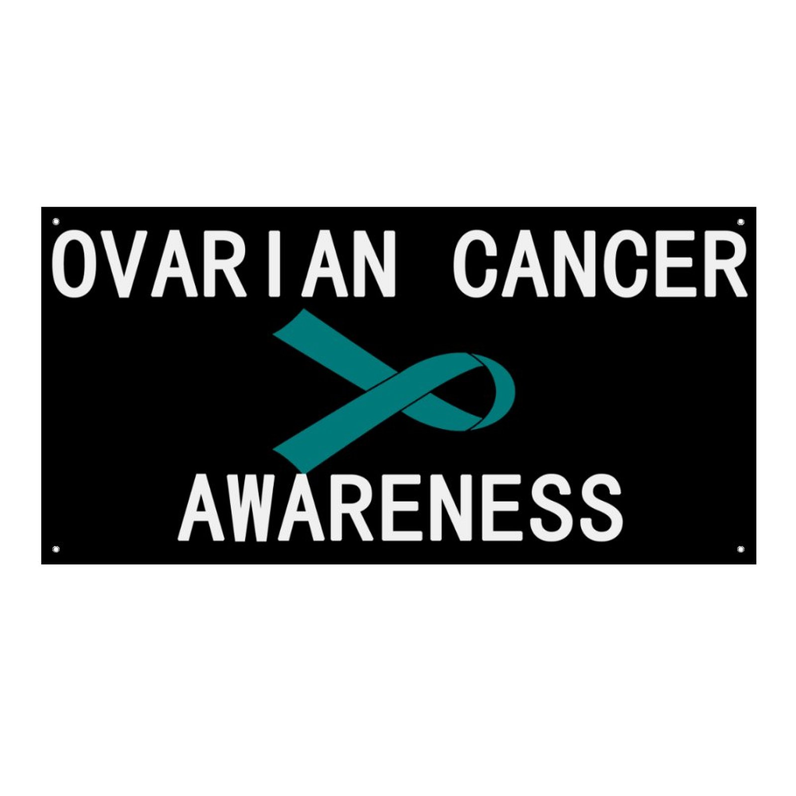 Ovarian Cancer Awareness Month in September We Wear Teal Banners Flag ...