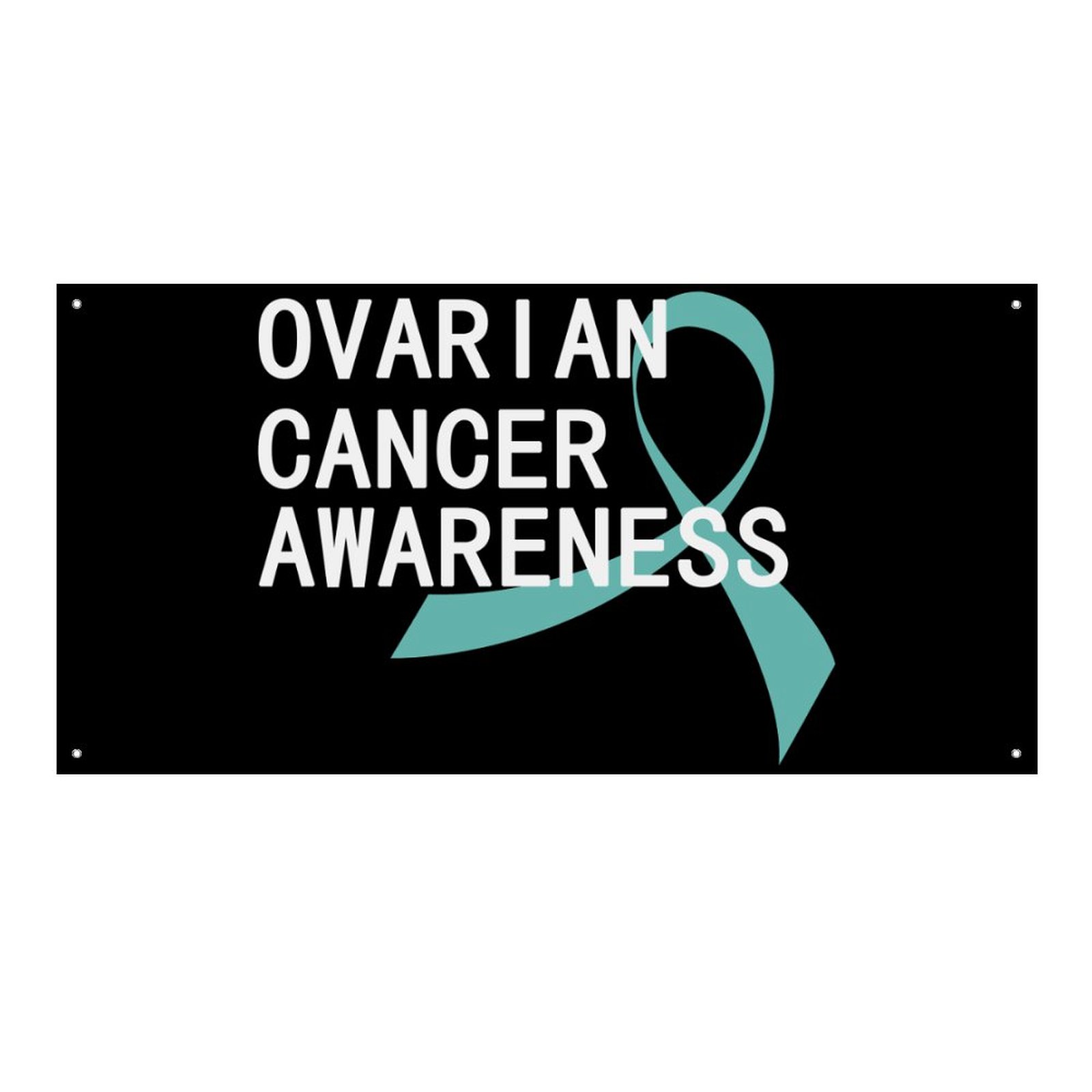 Ovarian Cancer Awareness Month in September We Wear Teal Banners Flag ...