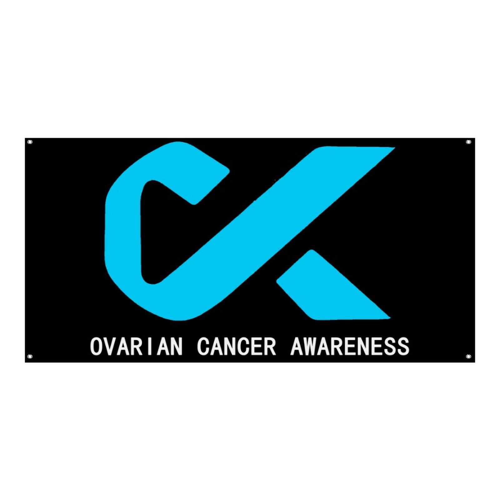 Ovarian Cancer Awareness Month in September We Wear Teal Banners Flag ...