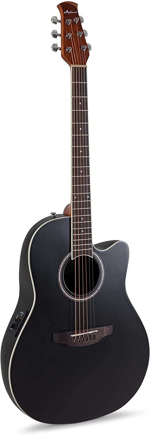 Ovation Applause Heritage Traditional Black Satin Acoustic Electric ...
