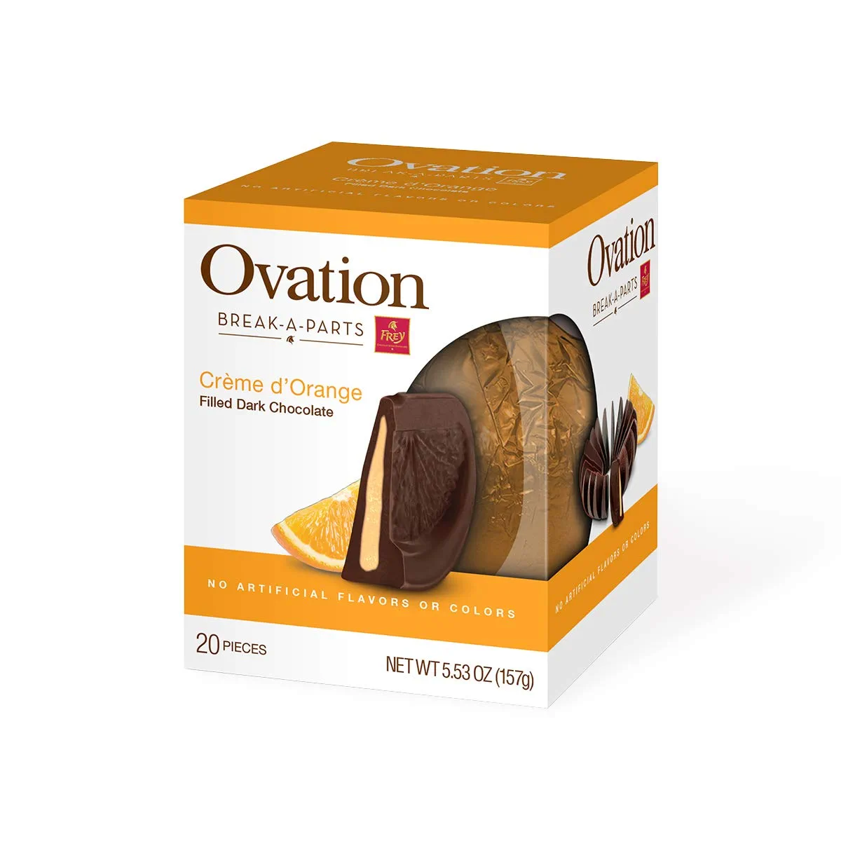 Ovation Dark Chocolate Break-A-Parts Orange Creme 5.53oz (2 pack ...