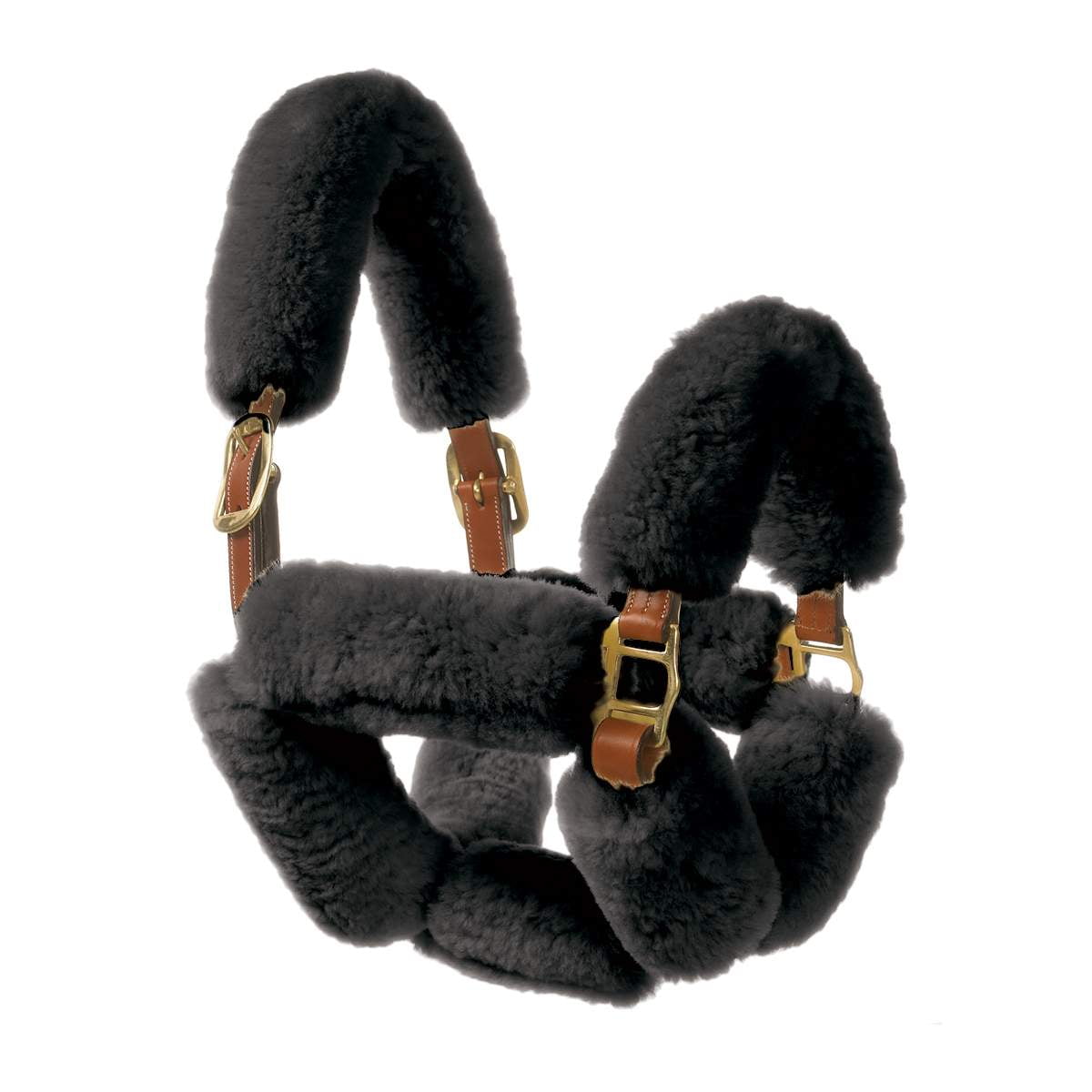 Ovation Europa 9 Piece Sheepskin Halter Set Black ONESIZE - Walmart.com