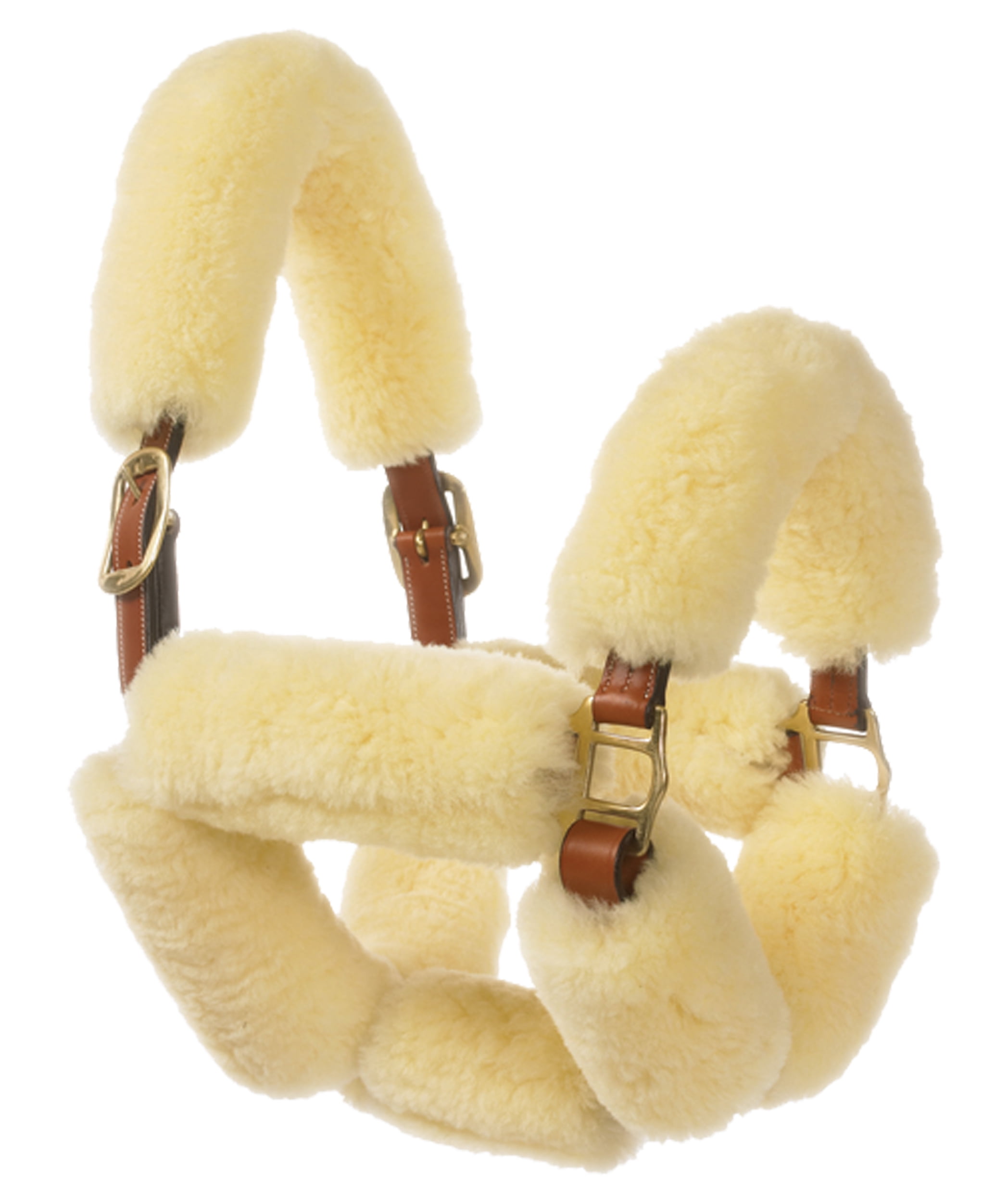 Ovation Europa 9 Piece Sheepskin Halter Set Cream ONESIZE - Walmart.com