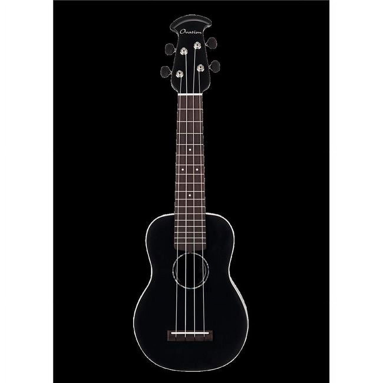 Ovation UCS10-5S Celebrity Ukulele, Black Satin with Bag - Walmart.com