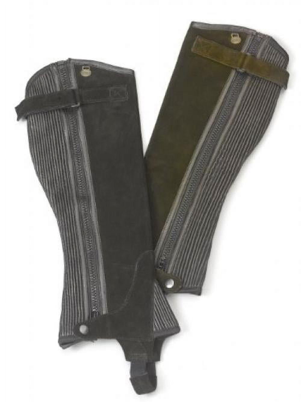Ovation Women's Ribbed Suede Half Chaps Black MT US - Walmart.com